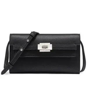 Dkny Bryar Wallet On A String - Black/silver