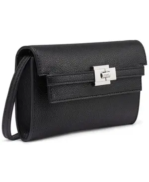 Dkny Bryar Wallet On A String - Black/silver