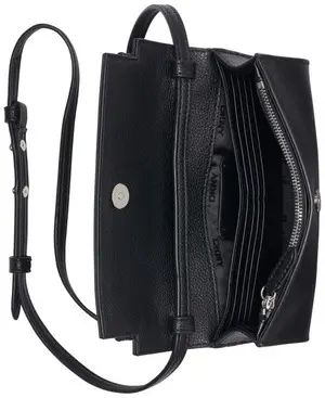 Dkny Bryar Wallet On A String - Black/silver