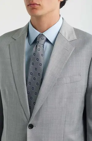 Bonobos Jetsetter Standard Fit Grey Stretch Wool Suit Jacket - Light Grey