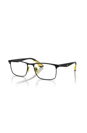 Ray-ban Rectangle Metal Full Rim Eyeglasses - Black