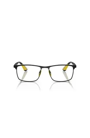 Ray-ban Rectangle Metal Full Rim Eyeglasses - Black