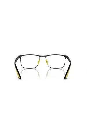 Ray-ban Rectangle Metal Full Rim Eyeglasses - Black