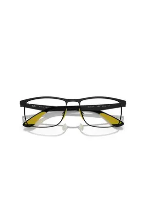 Ray-ban Rectangle Metal Full Rim Eyeglasses - Black
