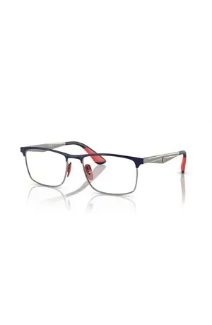 Ray-ban Rectangle Metal Full Rim Eyeglasses - Blue