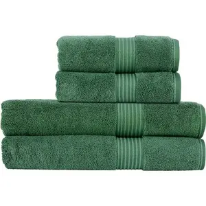 CHRISTY Supreme Hygro Luxury 100% Supima Cotton 4 Piece Bath Sheet Set - Spruce
