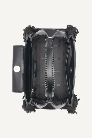 Dkny Foster Medium Satchel - Black/silver