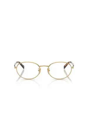 Prada Oval Optical Glasses - Gold