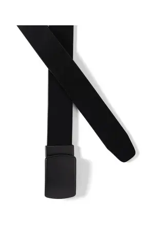 LANDS' END Leather Adjustable Slide Belt - Black