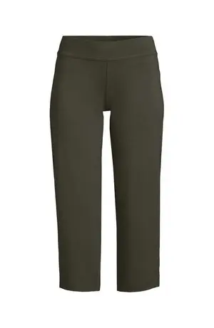 LANDS' END Starfish Mid Rise Pull On Crop Pants - Forest Moss