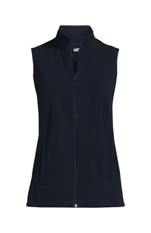 LANDS' END Lightweight Fleece Vest - Classic Navy