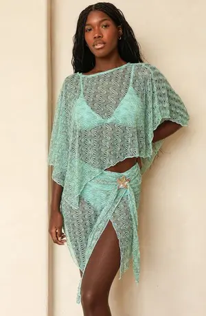 DIPPIN DAISY'S Isadora Wrap Skirt - Aruba Blue