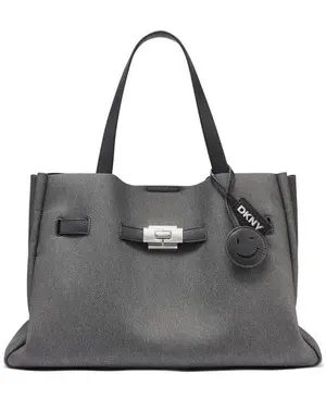 Dkny Bryar Large Satchel - Black Denim