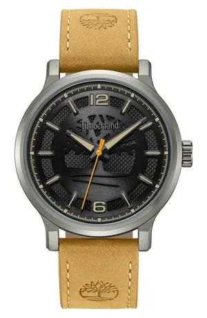 Timberland Driscoll Leather Strap Watch - Tan/brown Light