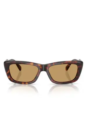Miu Miu Rectangular Sunglasses - Havana/brown