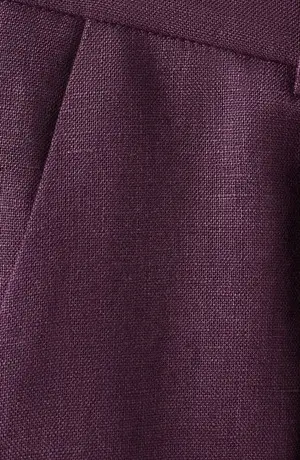Mango Linen Straight Leg Suit Pants