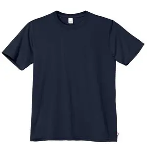 CITY THREADS USA-MADE Soft 100% Organic Cotton Short Sleeve Crew Tee Navy