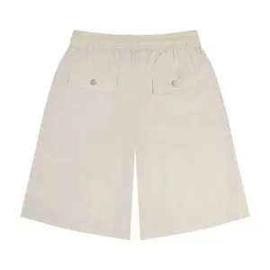 SAINT PERRY Boone Mid-length Straight Cut Shorts In Nylon With Elasticated Waistband - Off-white