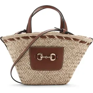 Mango Small Natural Fiber Top Handle Bag