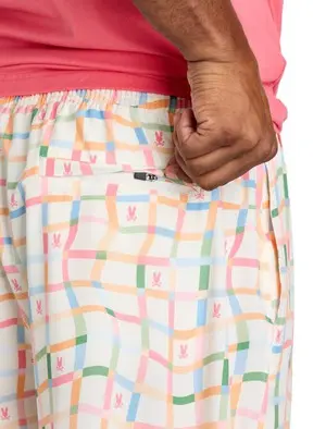 Psycho Bunny Big & Tall Atlas All Over Patterned Swim Trunks