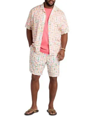 Psycho Bunny Big & Tall Atlas All Over Patterned Swim Trunks