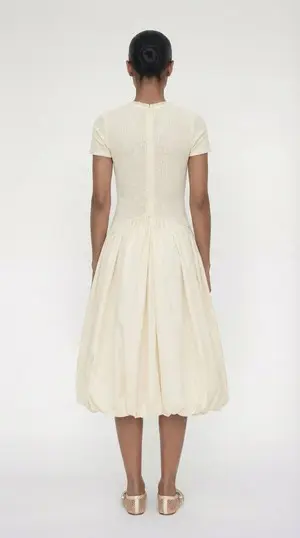 ELEXIAY Keysi Dress With Knit Bodice And Bubble Hem