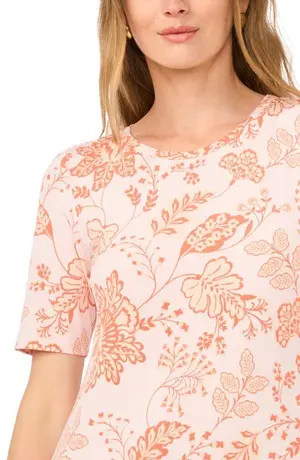Vince Camuto Printed Maxi Dress With Keyhole Detail - Sand Drift