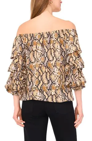 Vince Camuto Off-the-shoulder Voluminous Sleeve Top