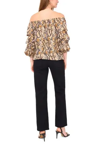 Vince Camuto Off-the-shoulder Voluminous Sleeve Top