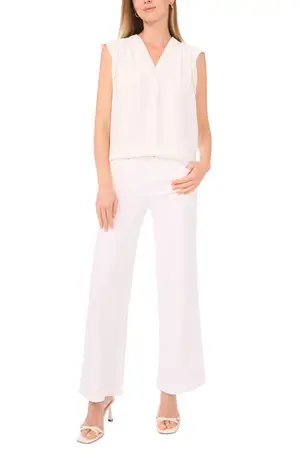 Vince Camuto Flutter Sleeve V-neck Top
