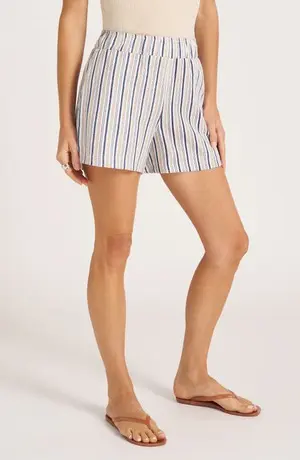 Matty M. Mixed Stripe Pull-on Shorts