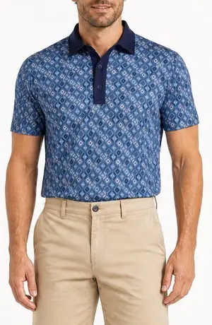 Ben Sherman Jacquard Effect Tech Jersey Golf Polo