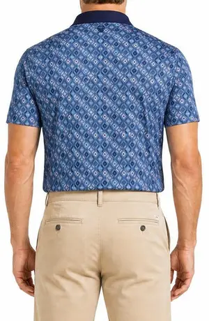 Ben Sherman Jacquard Effect Tech Jersey Golf Polo