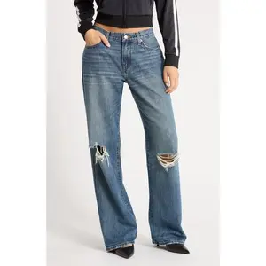 RE/DONE Loosie High Waist Wide Leg Jeans - Night
