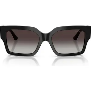JIMMY CHOO 55mm Rectangular Sunglasses - Black/grey Gradient