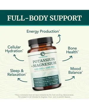 NOBI NUTRITION Potassium Magnesium Capsules