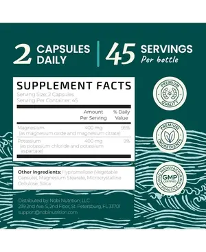 NOBI NUTRITION Potassium Magnesium Capsules