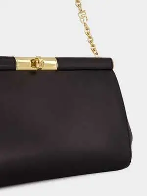 Dolce & Gabbana Large Marlene Leather Shoulder Bag With Chain Strap - Black
