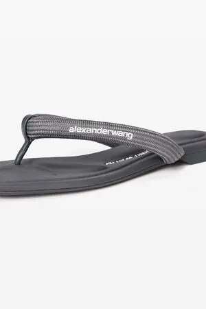Alexander Wang Jenna Tubular Flat Thong Sandal - Grey