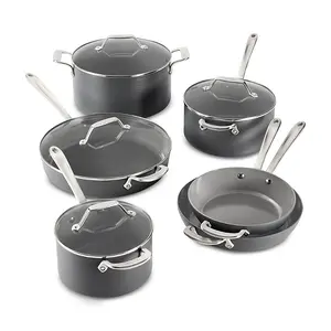 ALL-CLAD All Clad Ha1 Ceramic 10 Piece Cookware Set - Dark Gray