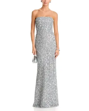 SAU LEE Courtney Gown - Silver Green