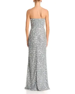SAU LEE Courtney Gown - Silver Green