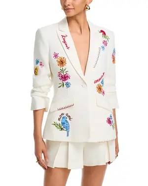 Cinq À Sept Celeste Vine Scrunched Blazer