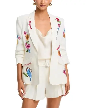 Cinq À Sept Celeste Vine Scrunched Blazer