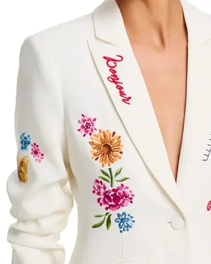 Cinq À Sept Celeste Vine Scrunched Blazer
