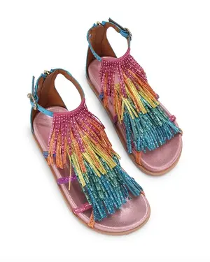 Kurt Geiger Fringe Flat Sandals