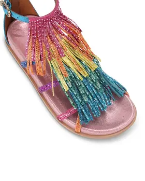 Kurt Geiger Fringe Flat Sandals
