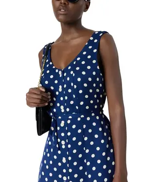 Gerard Darel Polka Dot Midi Dress