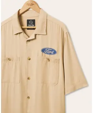 Junk Food Clothing Ford Mustang Graphic Camp Shirt
