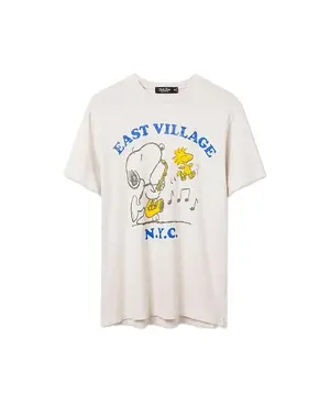Junk Food Clothing Snoopy East Village Vintage Tee - Birch